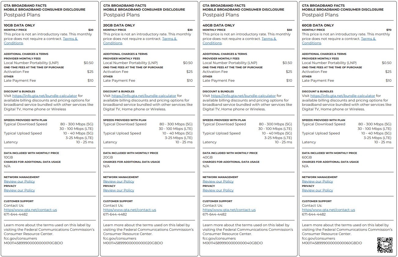 Broadband Labels | GTA